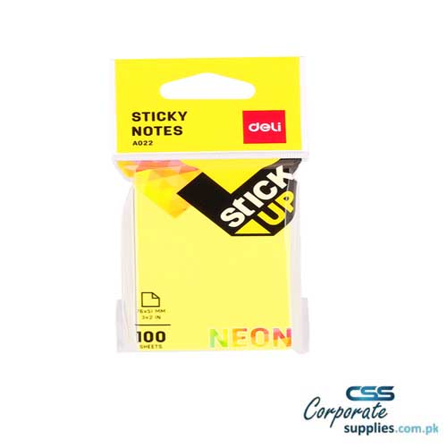 Deli Brand Sticky Notes EA02202 4 Neon Colors
