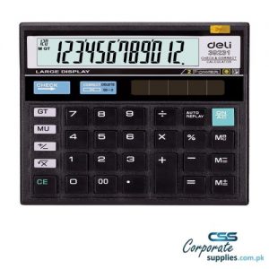 Deli Dual Power 12 Digit Calculator E39231