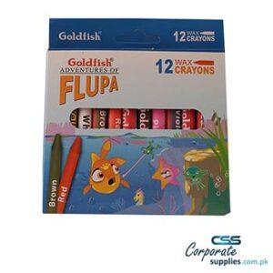 Goldfish Crayon 9mm - 12 Pcs | Buy Online Stationery Items